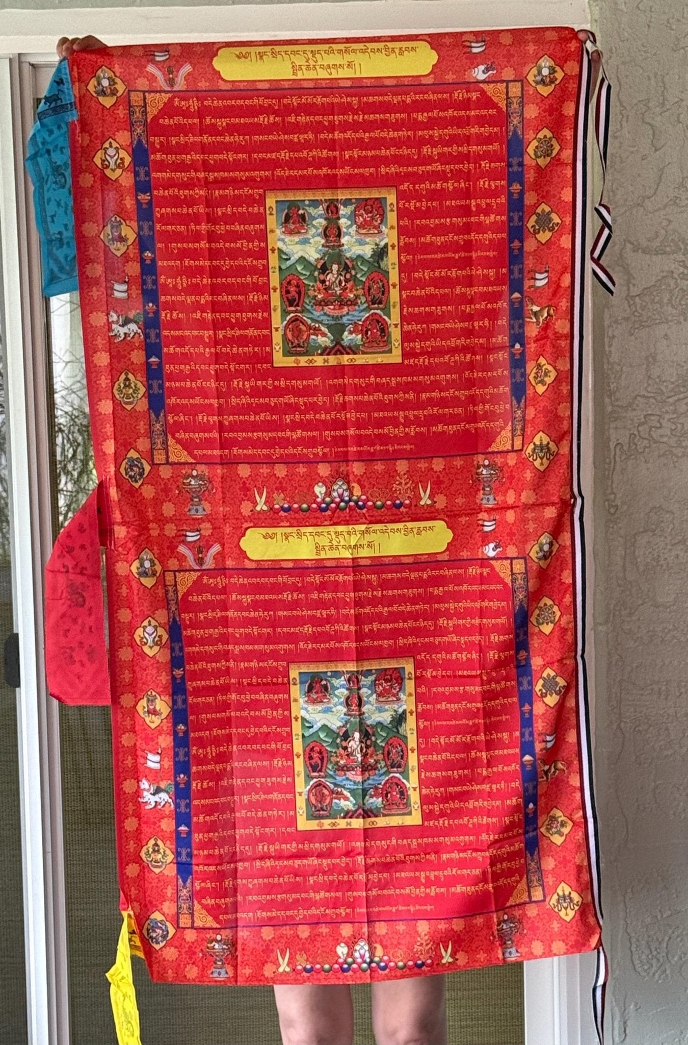 Huge Wangdü Soldep DOUBLE Prayer Flag Banner |Great Cloud of Blessings – The Incense Stick