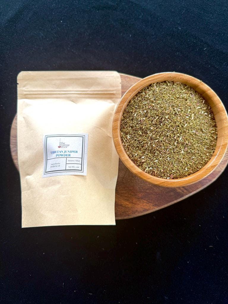 Tibetan Juniper Powder| 3 oz | Tibet | Juniperus sp. | Incense Base ...